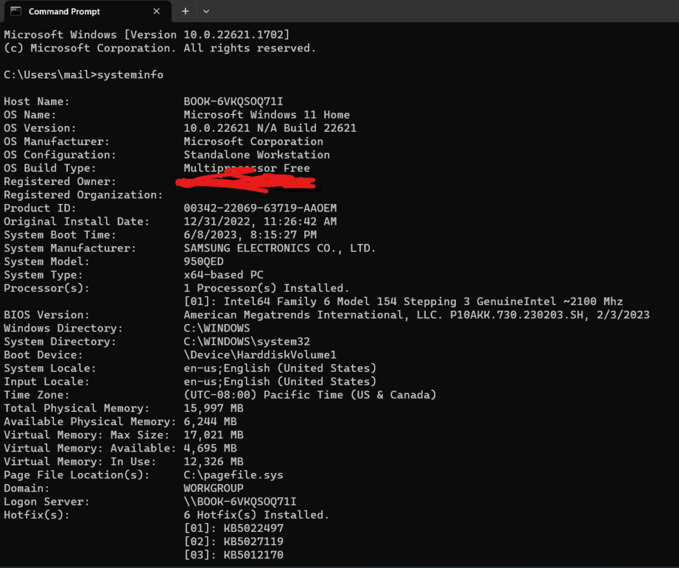 Systeminfo Command On Windows Liberian Geek