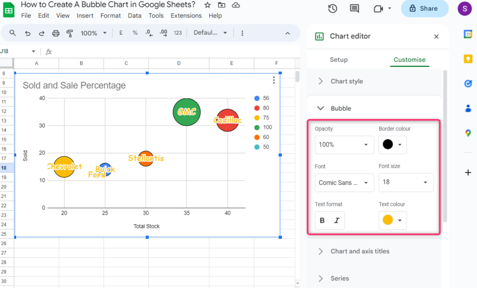 How to Create A Bubble Chart in Google Sheets? | Liberian Geek
