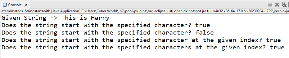 String Startswith Method In Java Liberian Geek 9062