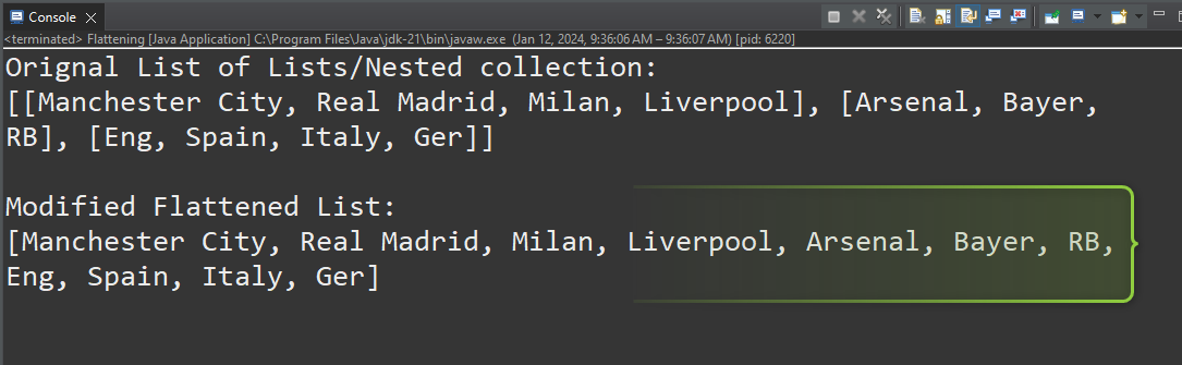 How To Flatten A List Of Lists Or Nested Collections In Java Liberian Geek
