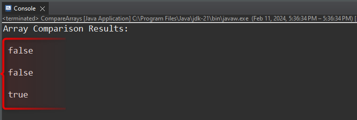 How to compare two java arrays - Programmer Help How to compare two java arrays - Programmer Help